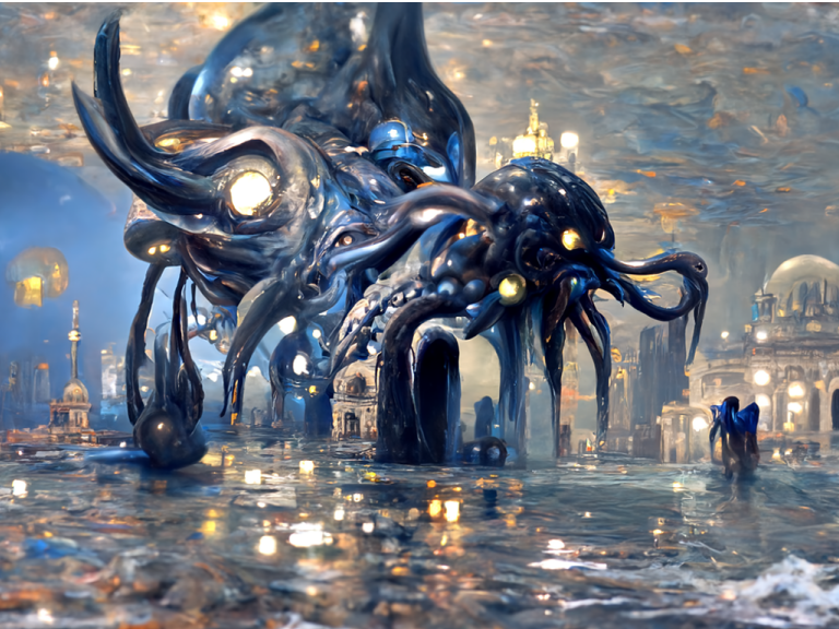 克苏鲁，海底世界_MIAO喵JANELIN-站酷ZCOOL