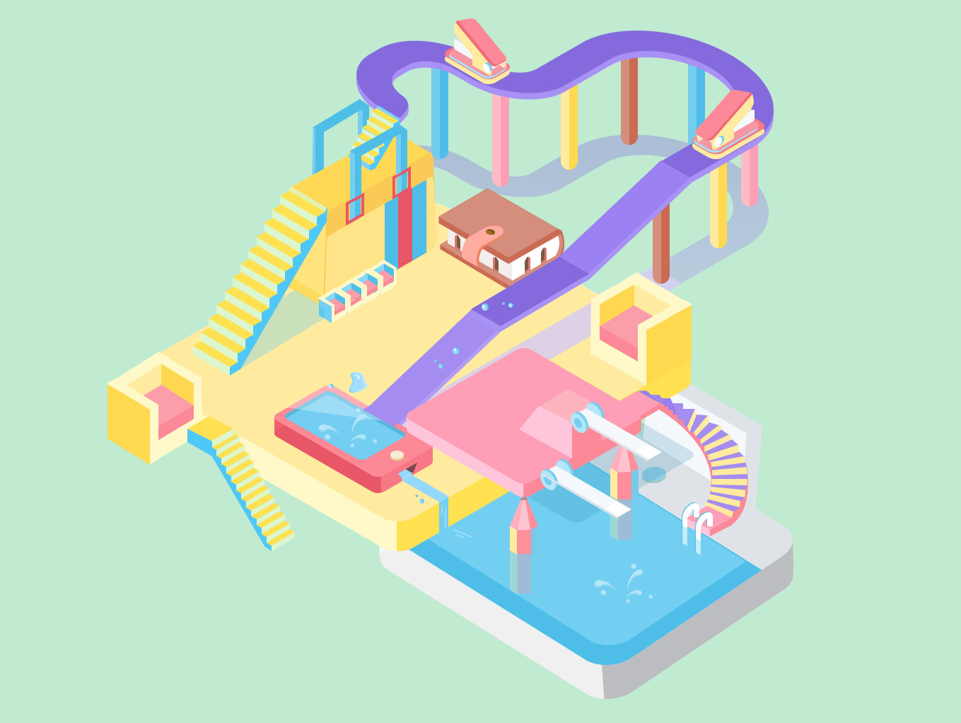 2.5D_游乐园_玉啊-站酷ZCOOL