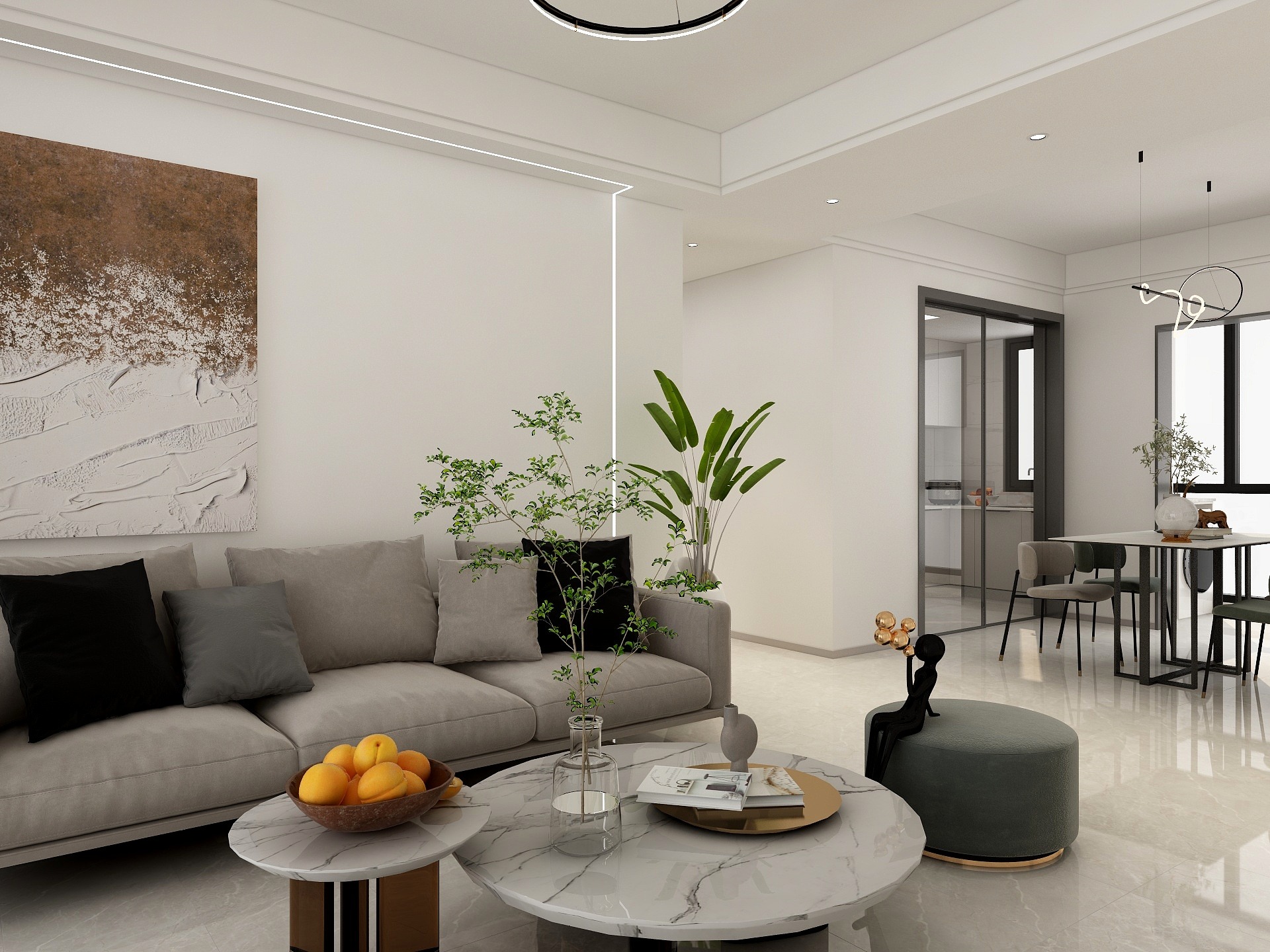 130㎡现代简约风，打造舒适小家_设计师王鹏-站酷ZCOOL