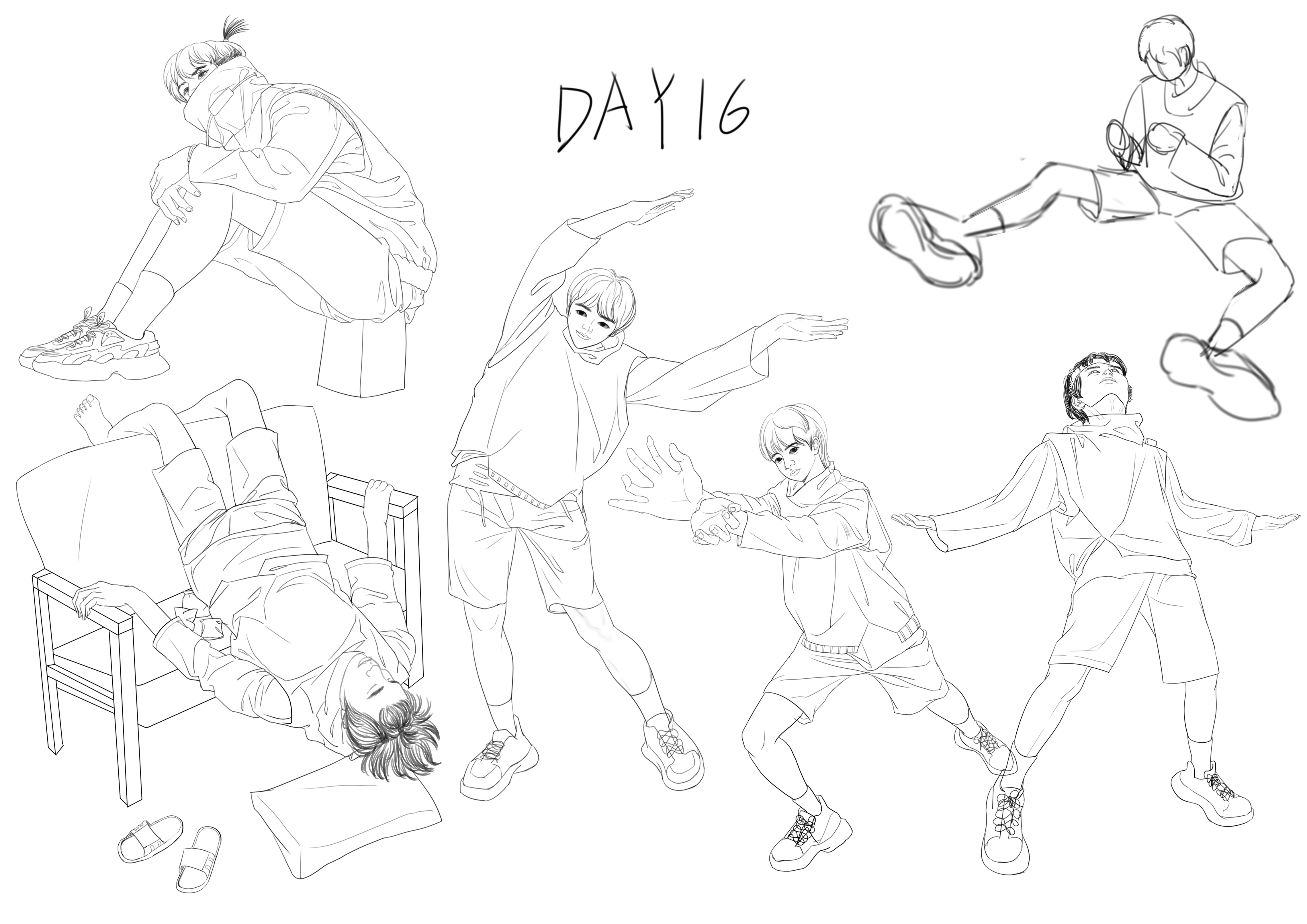 #速写60天挑战赛# day16 @速写班长 _普通仙女虫逢-站酷ZCOOL