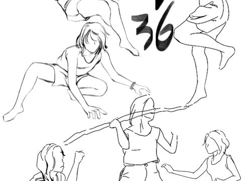 #速写60天挑战赛# Day36 _兰与四个月亮-站酷ZCOOL