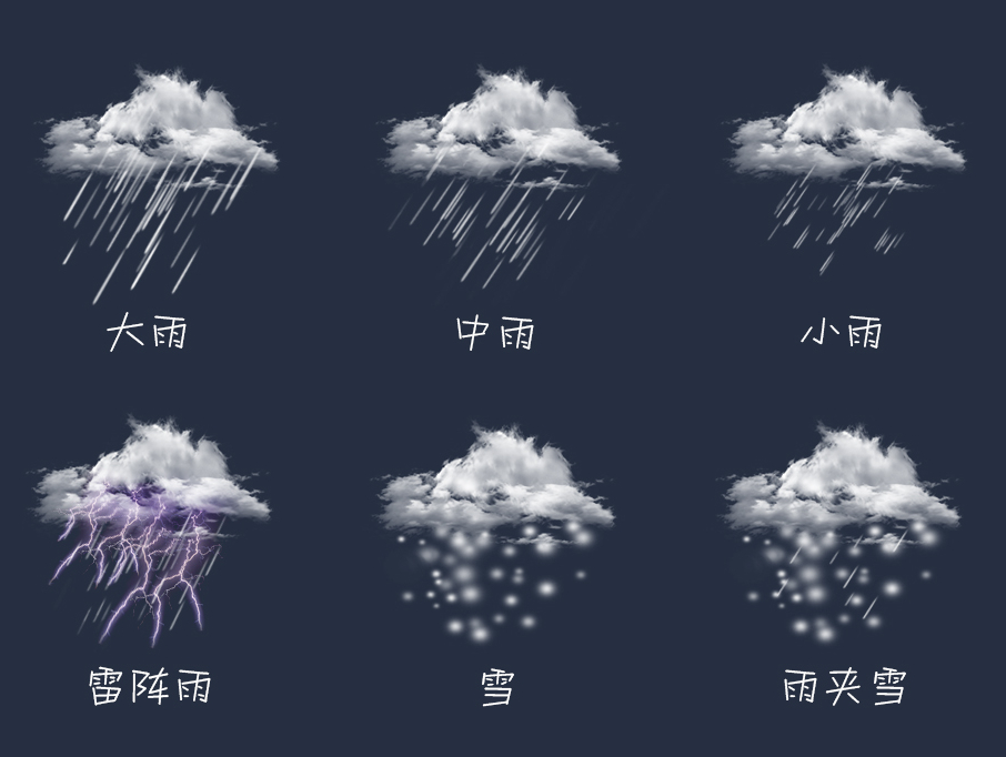 天气icons-都怪雨下的那么急_你好dingding-站酷ZCOOL