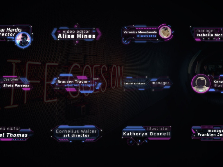 AE模板 | 数字 hud 风格设计下三分之一标题显示未来_猿文件网官方账号-站酷ZCOOL