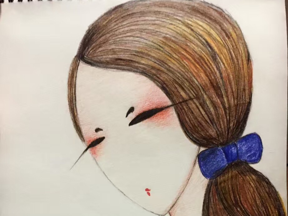 手绘卡通人物彩铅_富贵0818-站酷ZCOOL