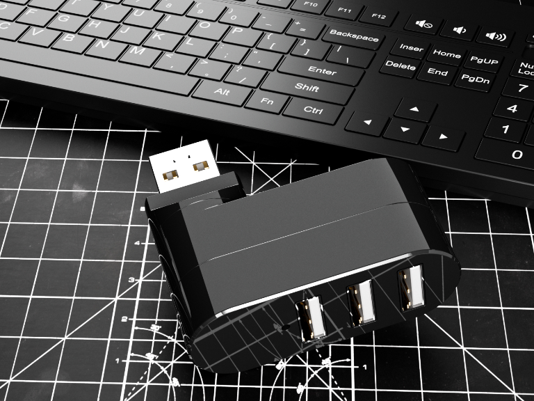 USB扩展坞动画——拿公司产品练手_看见常威咬来福-站酷ZCOOL