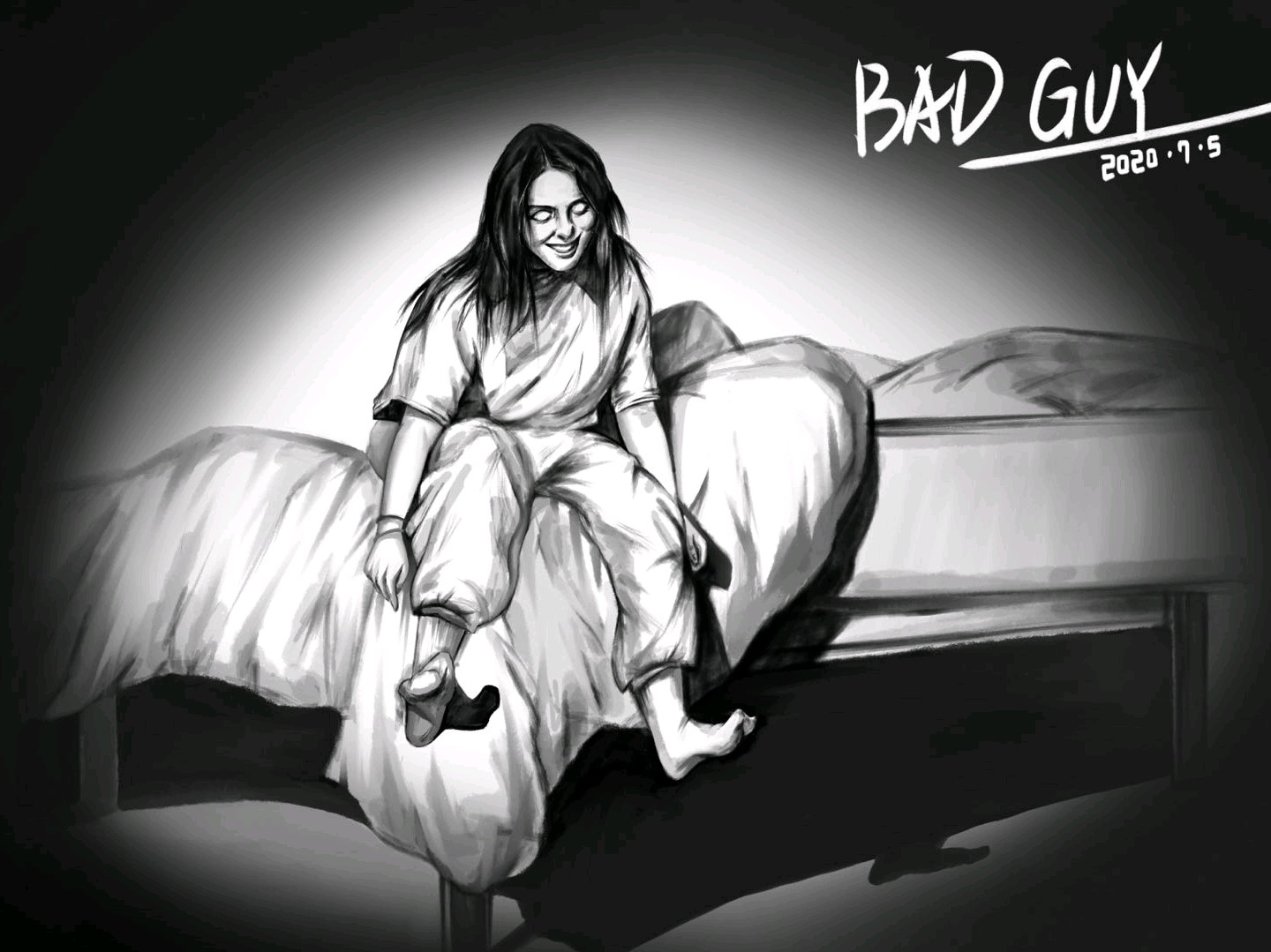 《BAD GUY》_今天你画了吗-站酷ZCOOL