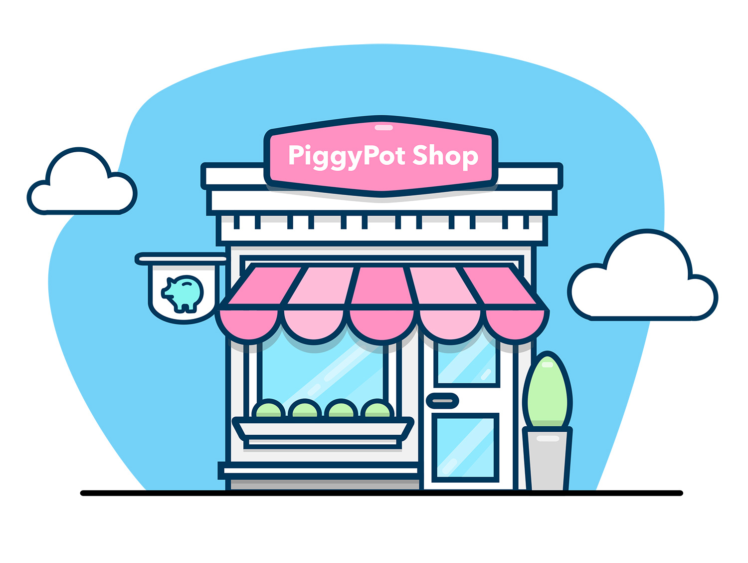 Piggy Shop - 临摹作品_sunrisezhao-站酷ZCOOL