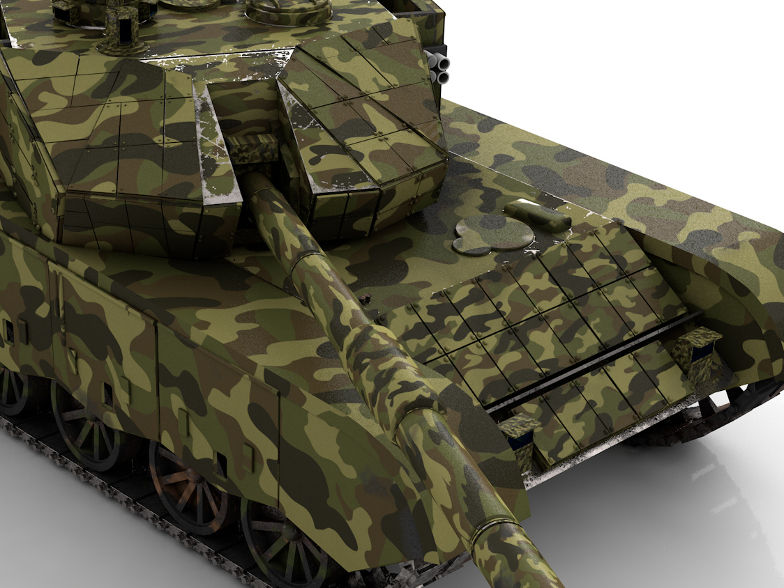 [18年]T99-A相对精细的模型_YQ4869-站酷ZCOOL