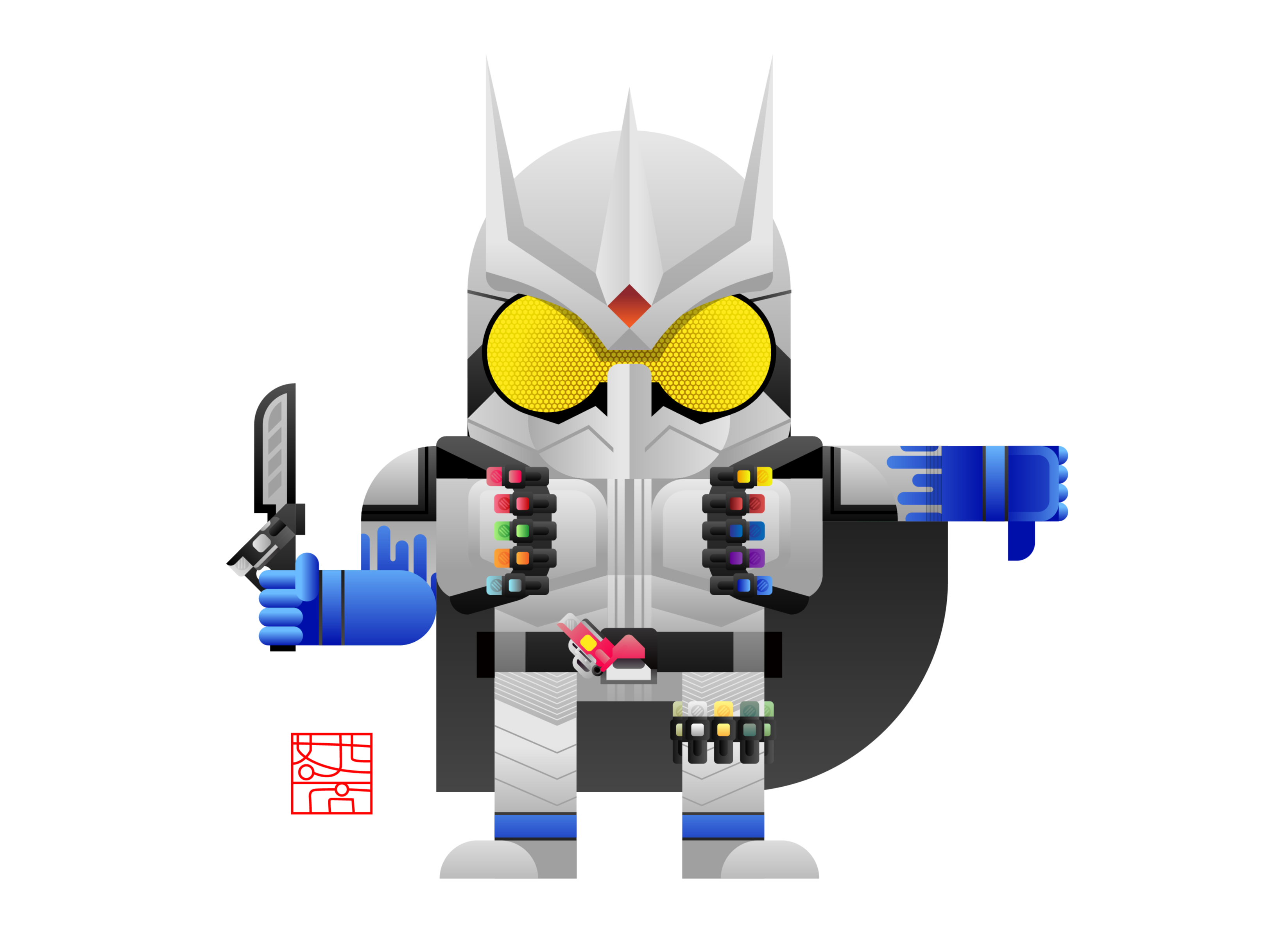 假面骑士W全图鉴（原创设计 持续更新）_阿亮JOIN工作室-站酷ZCOOL