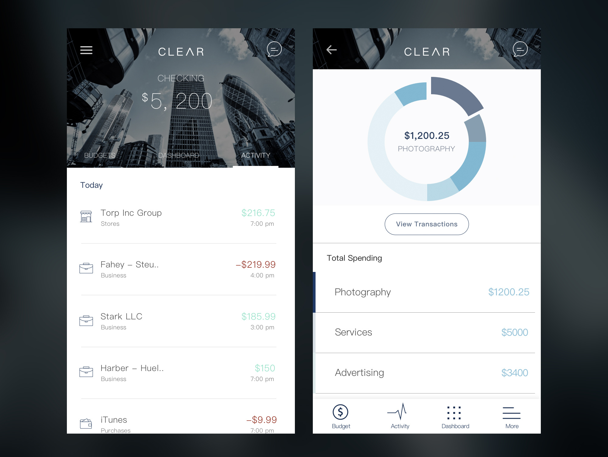 UI临摹-Clear Banking Mobile UI_龙七七_-站酷ZCOOL