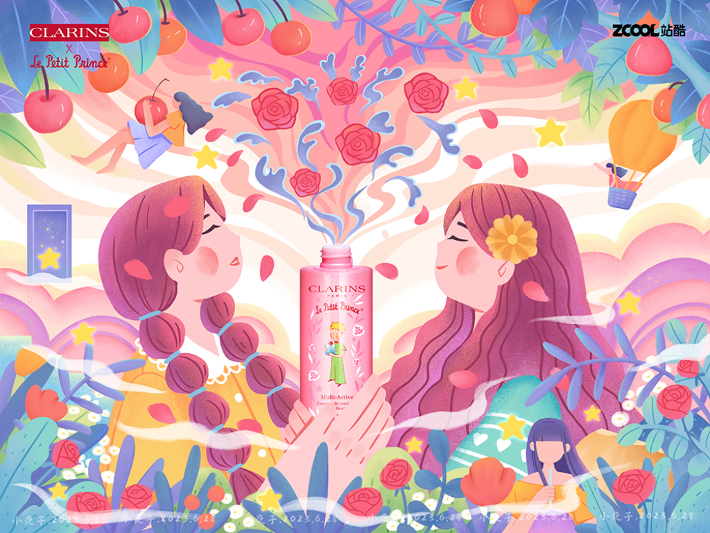 邂逅 #粉嫩多巴胺少女#少女的友谊_小夜子YZ-站酷ZCOOL