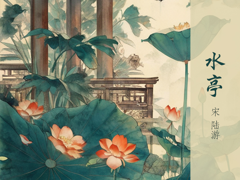 《水亭》宋 / 陆游_厂里米-站酷ZCOOL