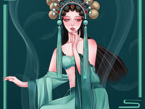 国潮少女_椛椛Hua-站酷ZCOOL