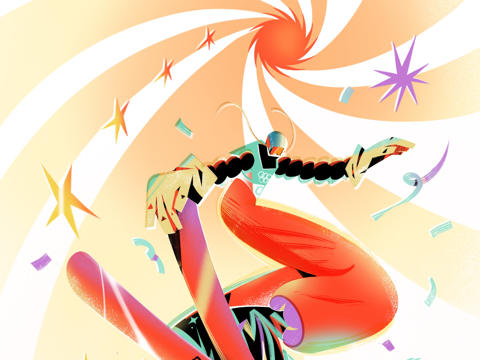 北京冬奥会主题插画-《红色力量》_Pegwen-站酷ZCOOL