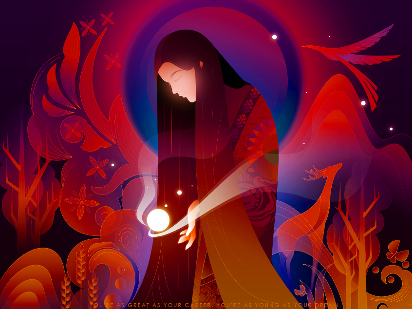 插画-低吟浅唱_Edmundpan-站酷ZCOOL