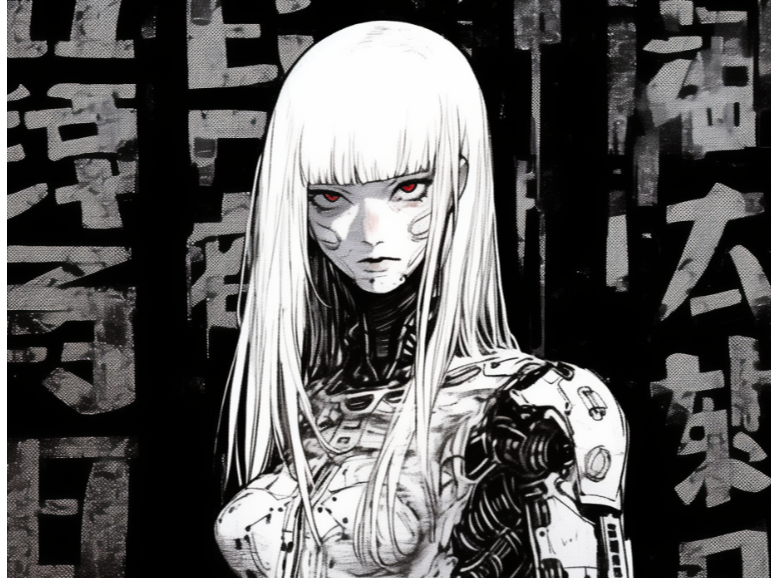 AIGC赛博朋克女武士_Z2xyyy-站酷ZCOOL