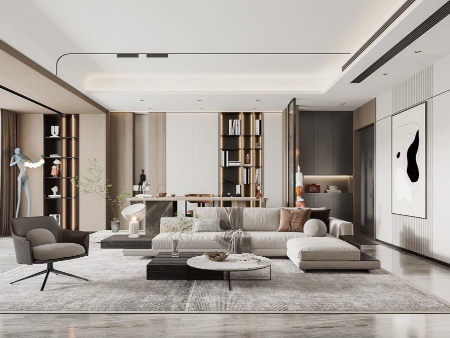 现代客餐厅效果图表现_王彤ing-站酷ZCOOL