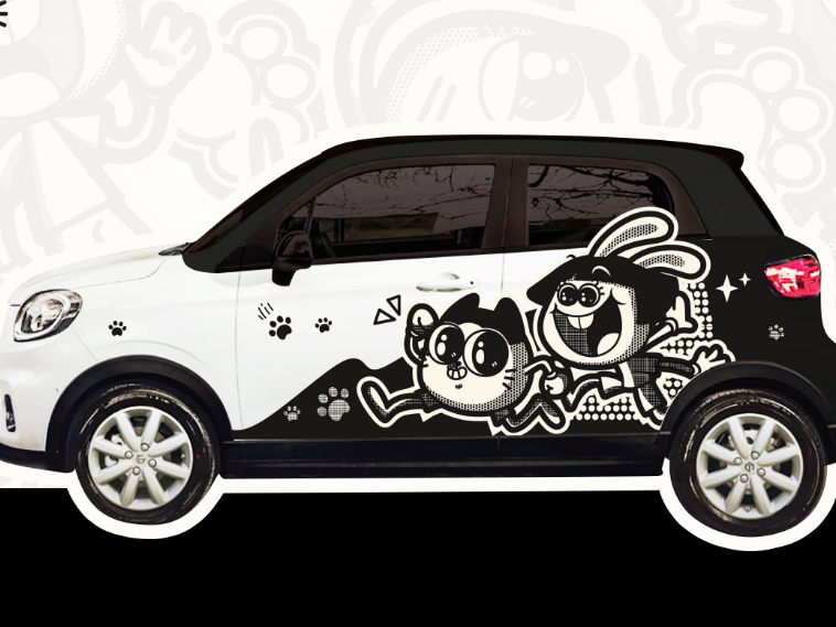 【零跑T03】车贴设计_一瞬的辉-站酷ZCOOL