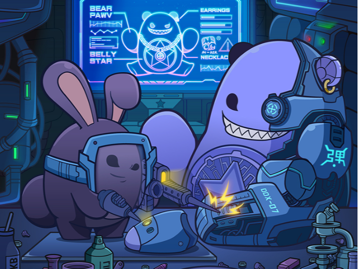 熊霸弹弹熊赛博朋克系列插画（上）_熊霸弹弹熊-站酷ZCOOL