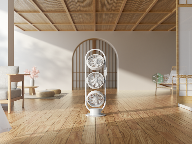 Amadana 艾曼达三头循环扇风扇_杭州数模CG-站酷ZCOOL