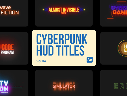 AE模板|赛博朋克HUD界面游戏未来科技人工智能科幻创意_猿文件网官方账号-站酷ZCOOL