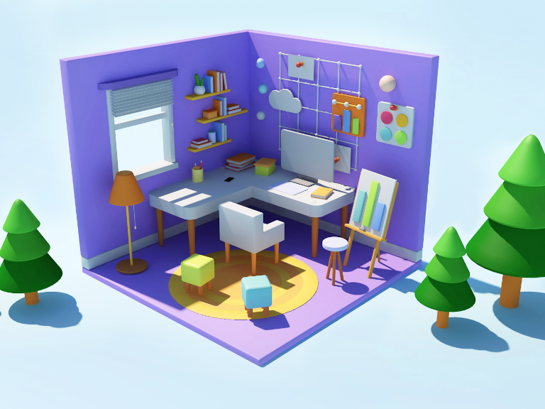 2.5D房屋_壹度设计Z-站酷ZCOOL