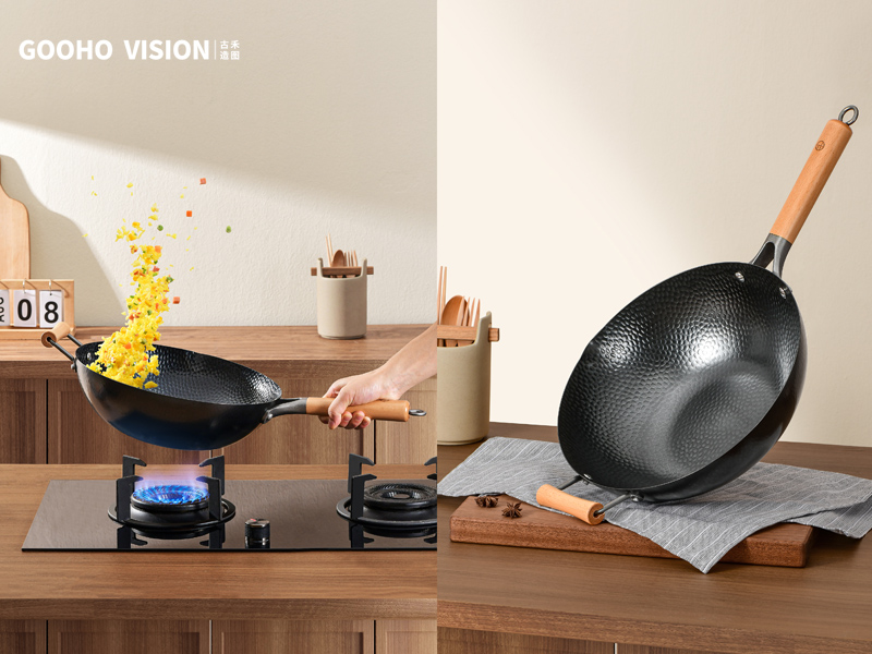 中式锤纹炒锅拍摄 | 古禾造图 GOOHO VISION_古禾造图-站酷ZCOOL