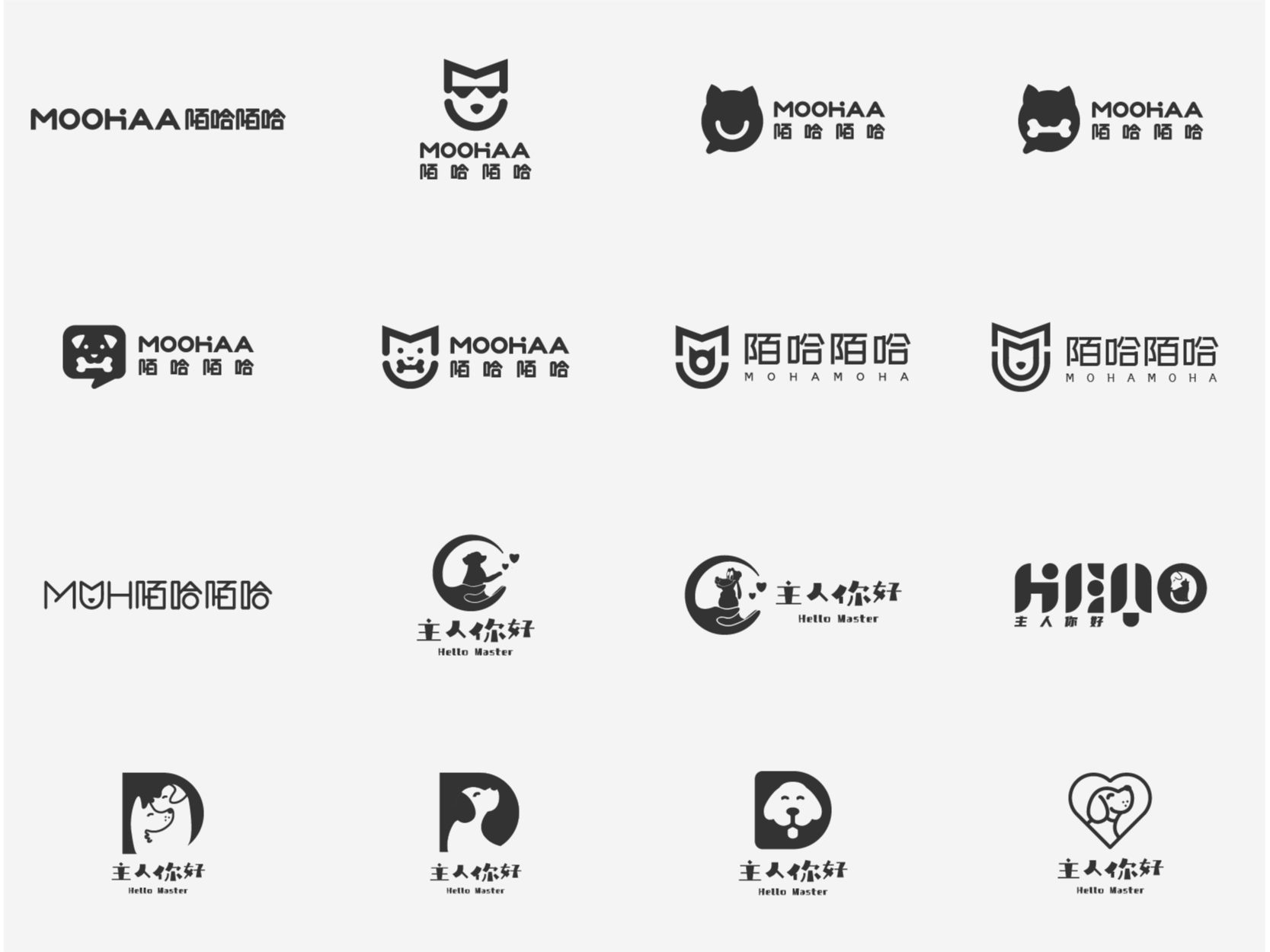 logo设计/陌哈logo集锦/宠物logo/图标logo_GAG谷子-站酷ZCOOL