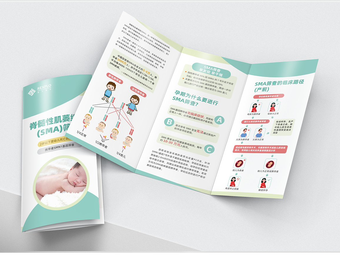 医疗三折页-脊髓性肌萎缩症_菜菜joy-站酷ZCOOL
