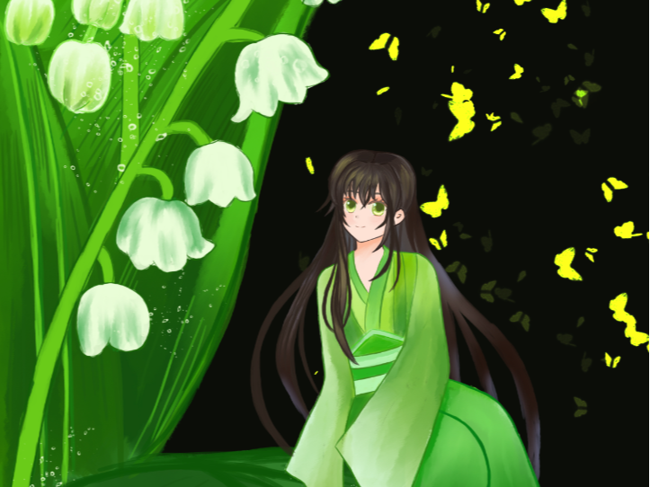 古风 插画 铃兰_风音dayo-站酷ZCOOL