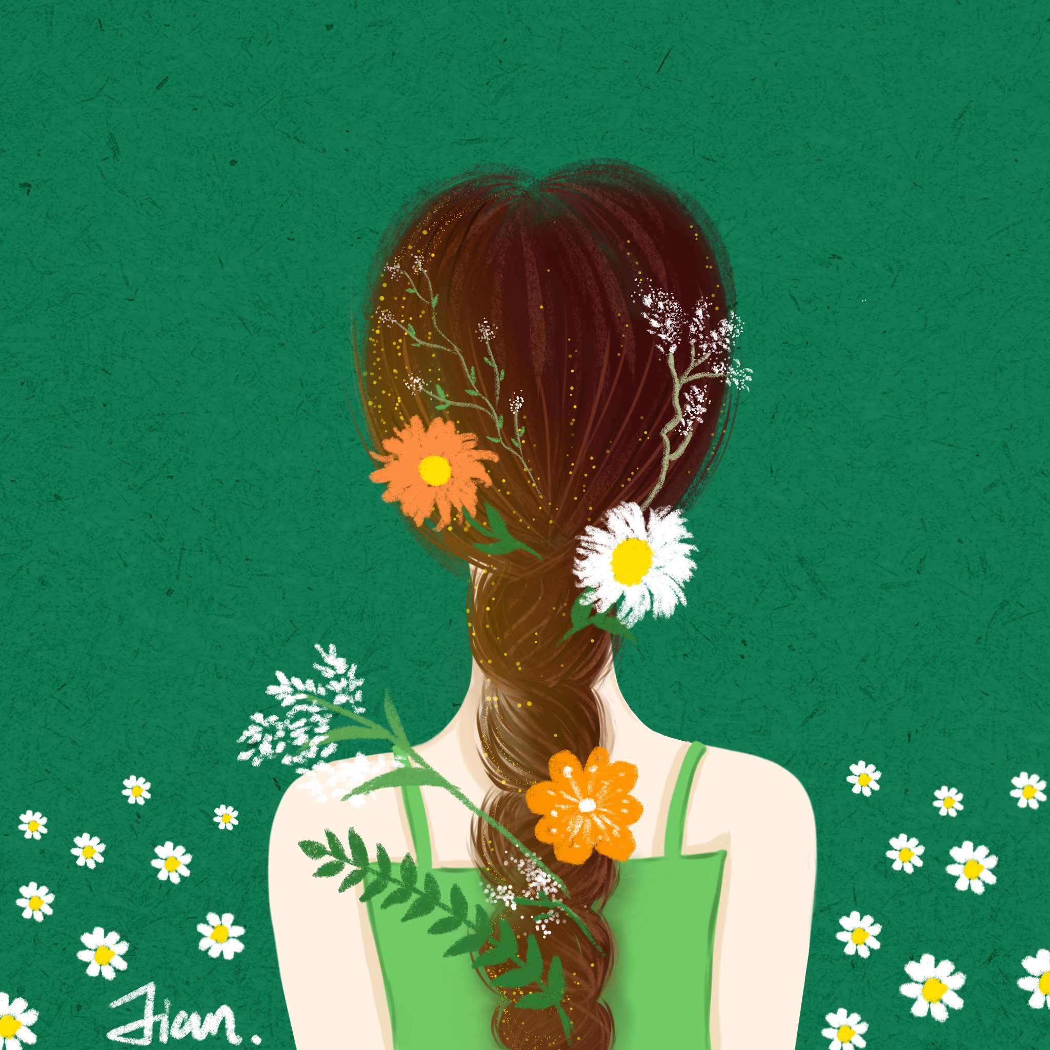 背影系列【一】_插画师简安稳-站酷ZCOOL