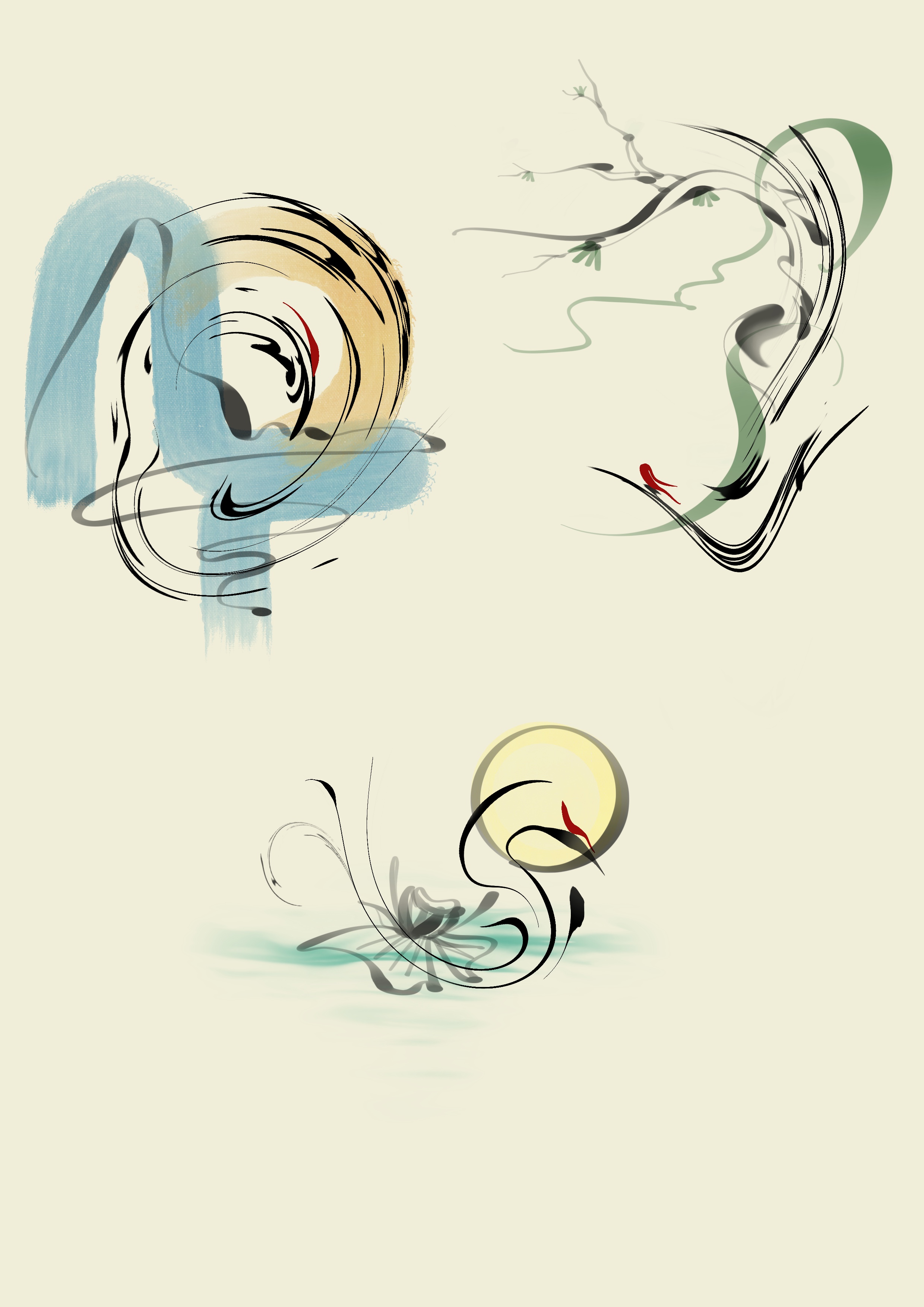 鹤_Lin听-站酷ZCOOL