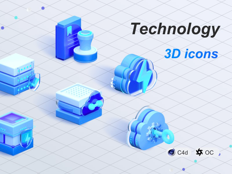C4d三维图标_鱼Y_玩儿-站酷ZCOOL