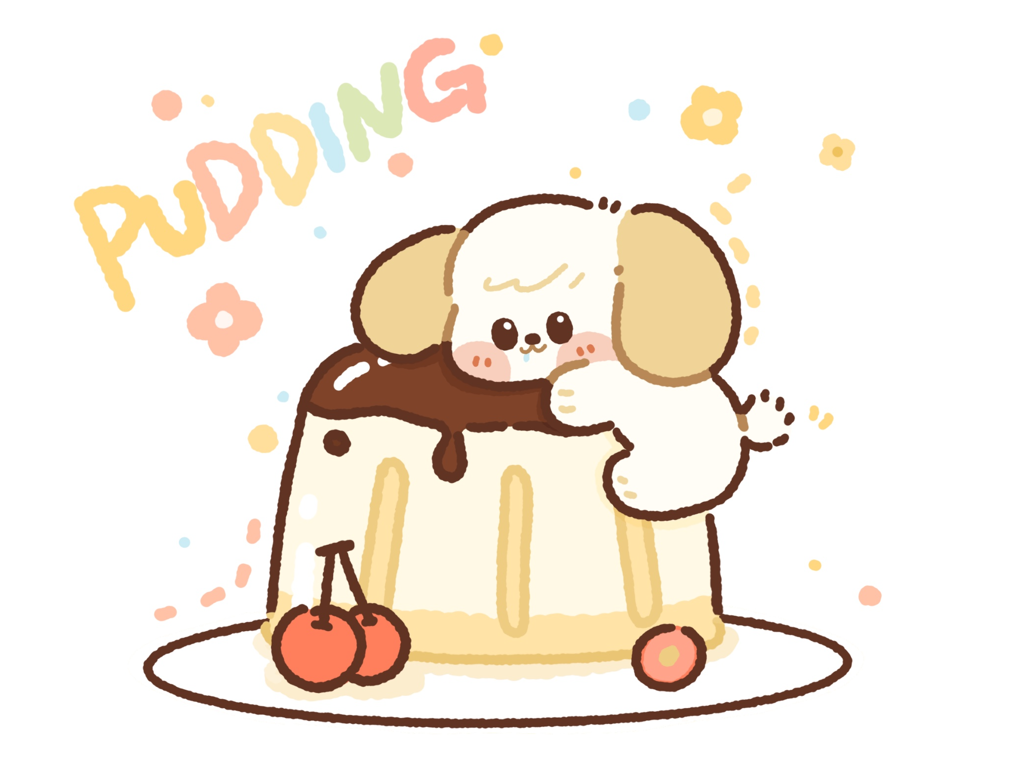 插画打卡-DAY3 小狗DUDU_眯眯喵-站酷ZCOOL