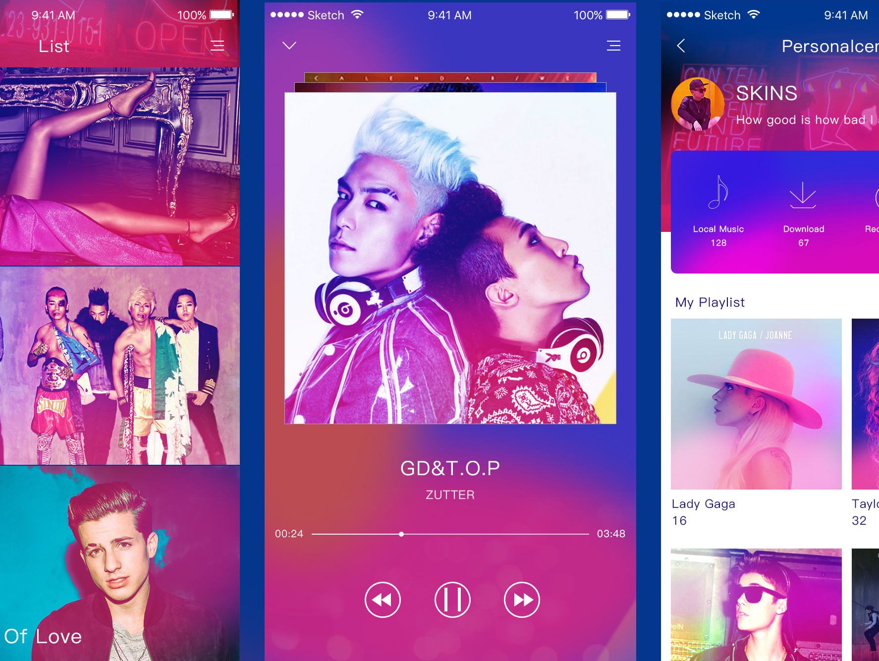 GUI页面配色练习_Mr.moRe-站酷ZCOOL