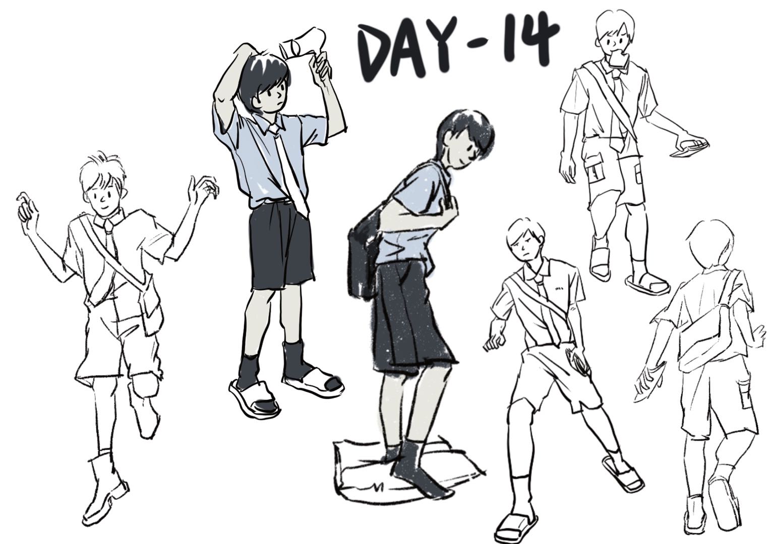 速写60天挑战赛 DAY14 @速写班长_印第安小揪揪-站酷ZCOOL