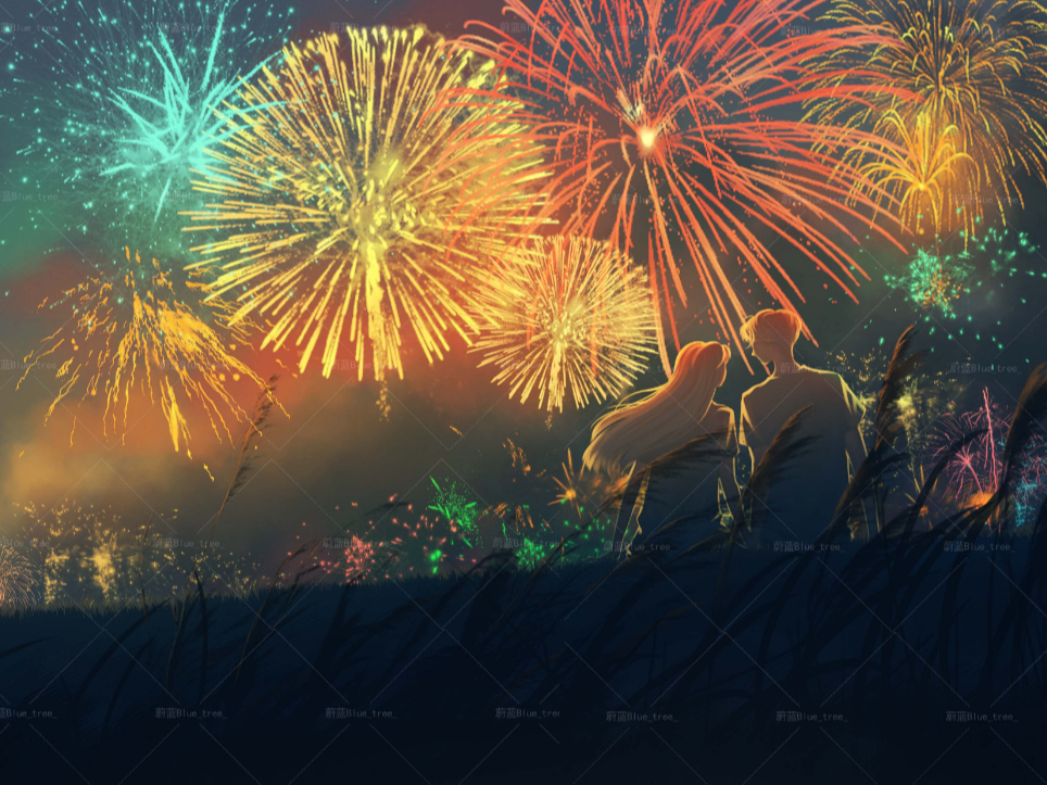 炙热的花火（2张）_蔚蓝Blue_tree-站酷ZCOOL