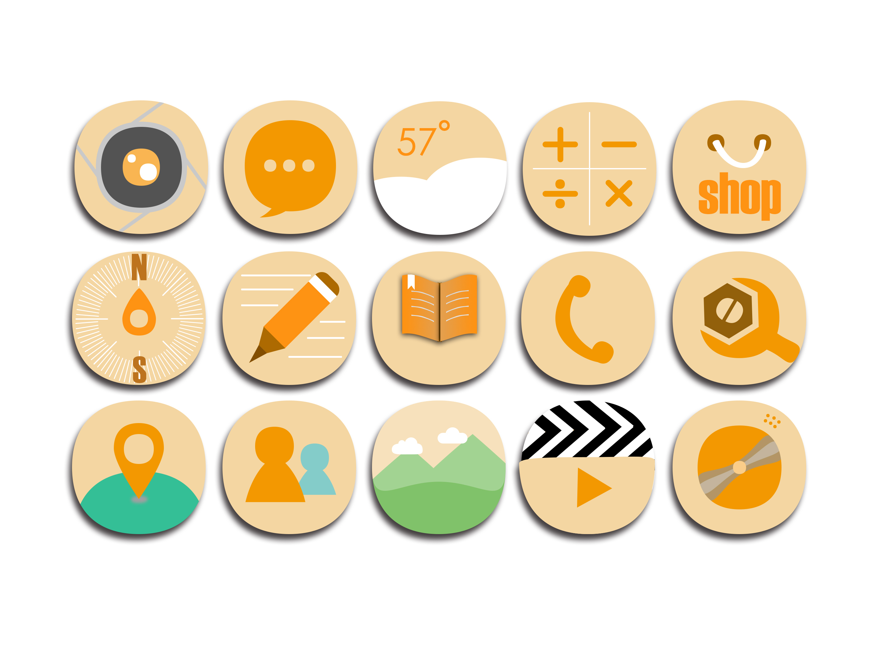 扁平化三维图标_quickme-站酷ZCOOL