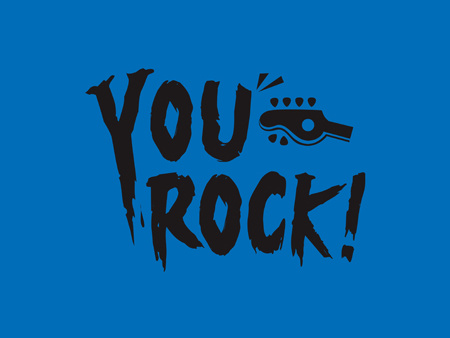 You Rock! Graphics For Sticker and Tee_斯文流子-站酷ZCOOL