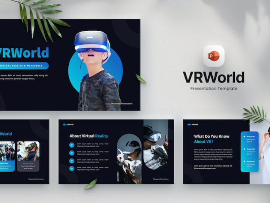 40页虚拟现实VR科技主题VR项目介绍国外PPT模板_爱晴天-站酷ZCOOL