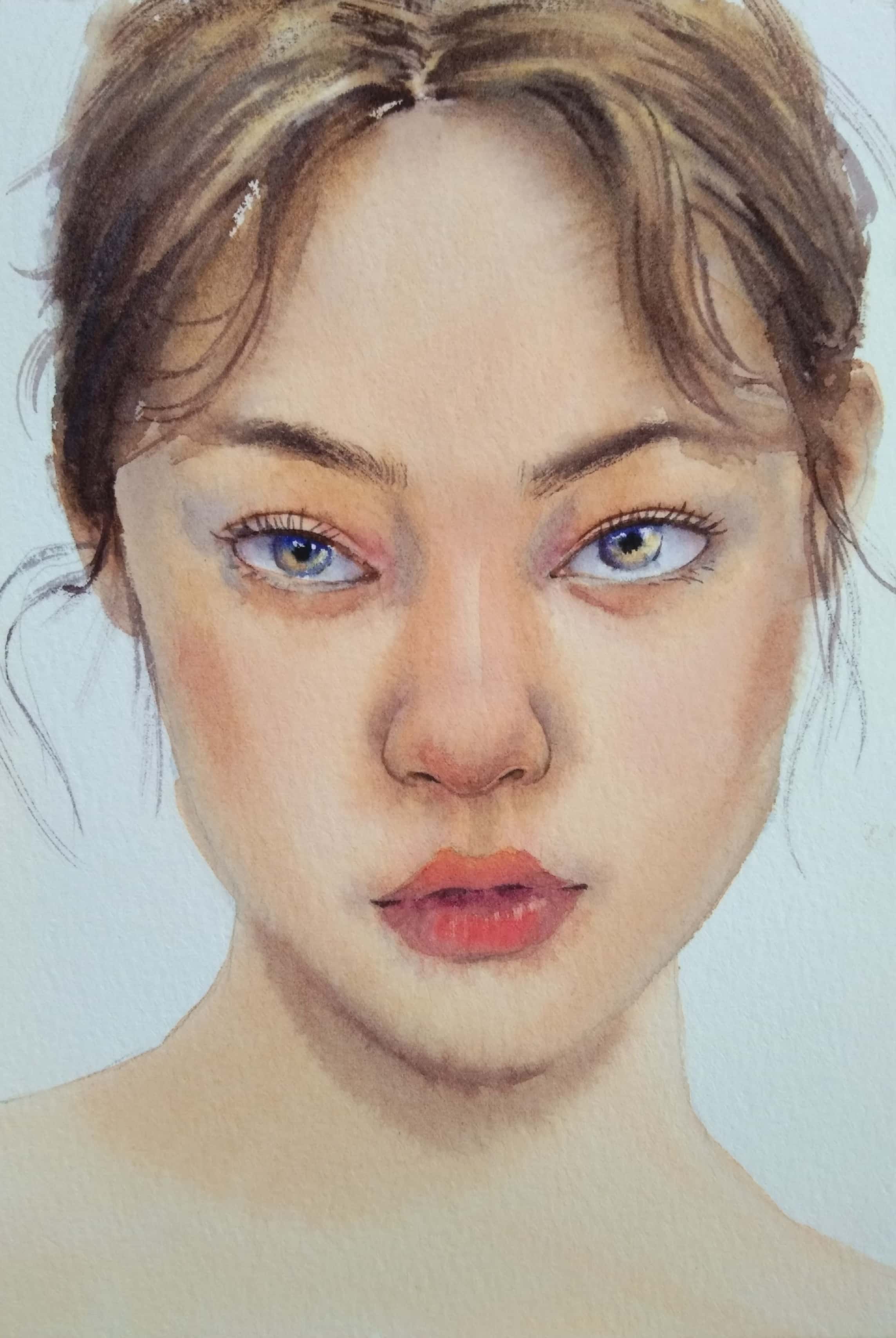 水彩人物_九个星星-站酷ZCOOL