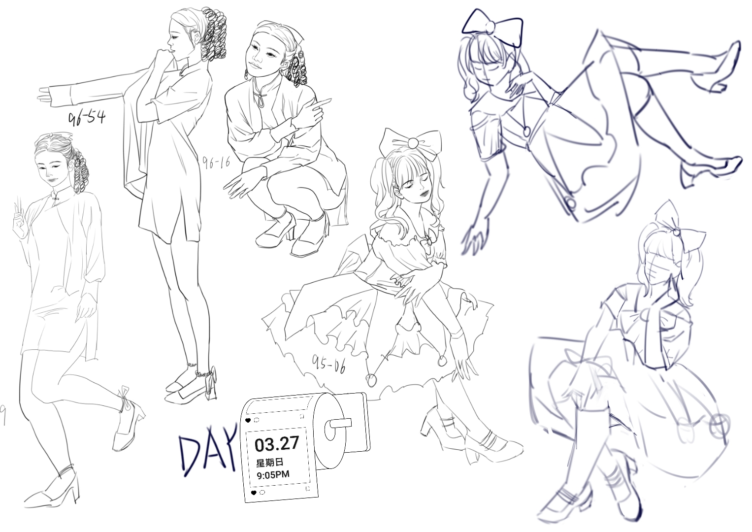 #速写60天挑战赛# day27 @速写班长 _普通仙女虫逢-站酷ZCOOL