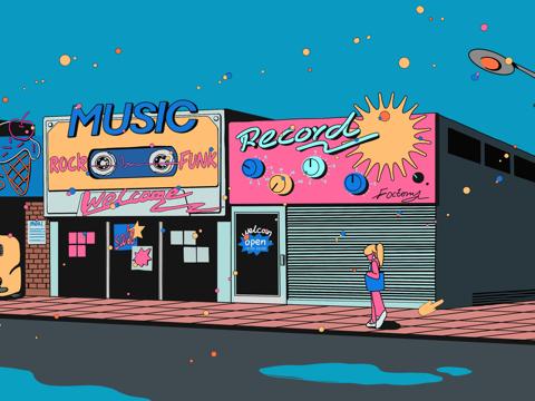 ｜留在夏天｜City pop系列插画_废画三千M-站酷ZCOOL