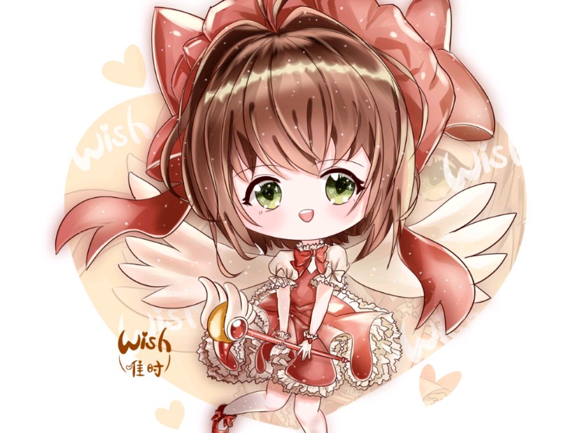 Q版可爱小樱 美少女战士同人 板绘_唯时Wish-站酷ZCOOL