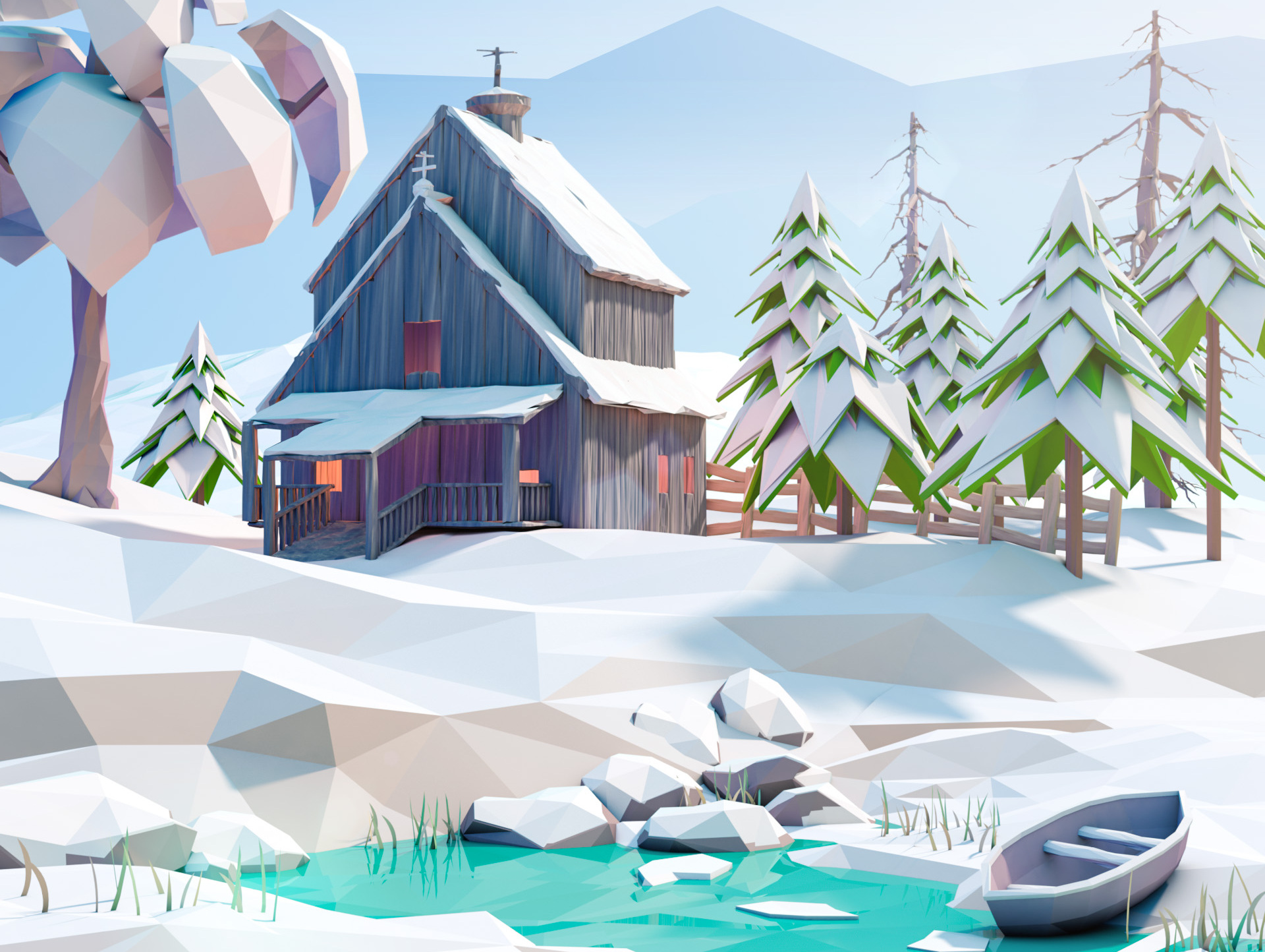 LOW POLY 风格手机壁纸 另附工程下载_墨林Mori-站酷ZCOOL