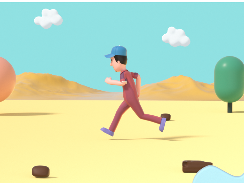 卡通角色跑步场景_BigOcean大洋-站酷ZCOOL