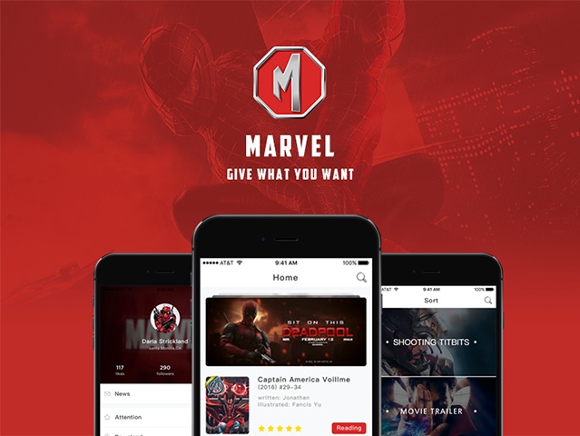 Marvel App界面_MUMU君-站酷ZCOOL