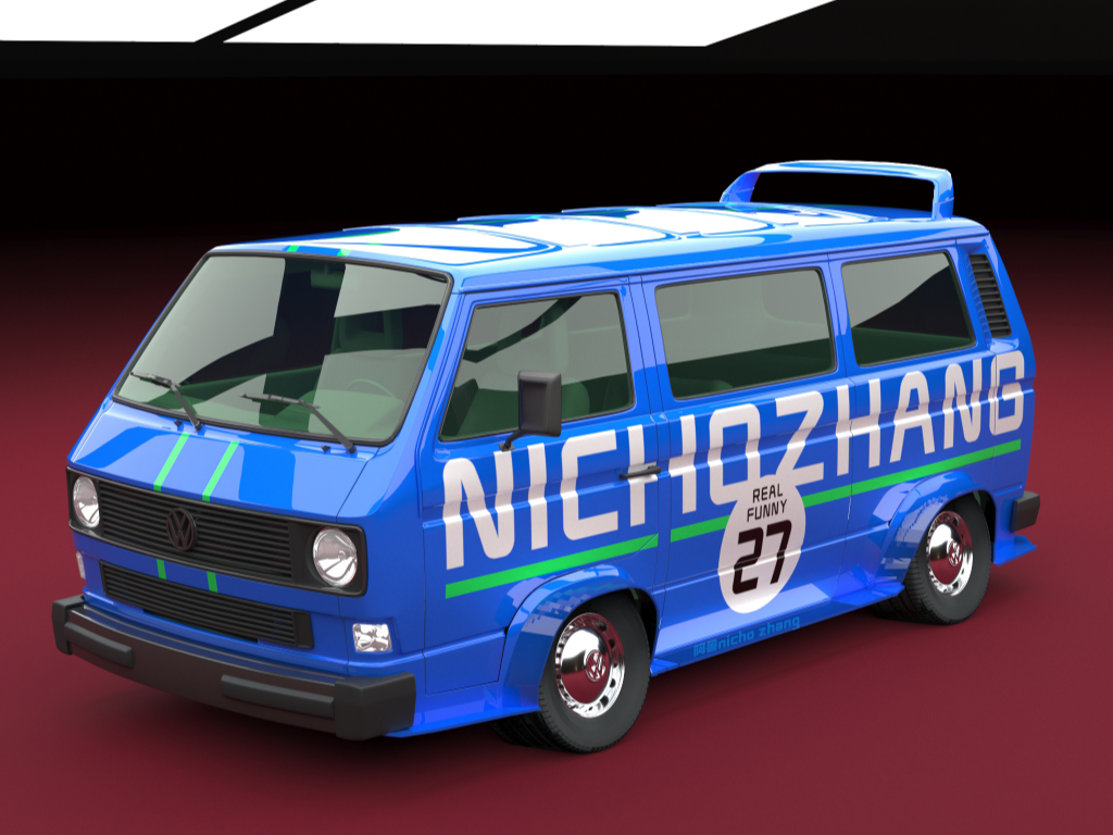 大众t3 1990款面包车改装涂装设计_阿鲁nichozhang-站酷ZCOOL