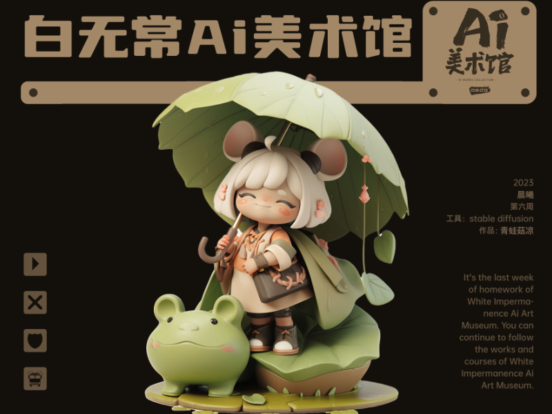 IP设计 | Stable Diffusion（青蛙菇凉）_初夏的晨曦YING-站酷ZCOOL