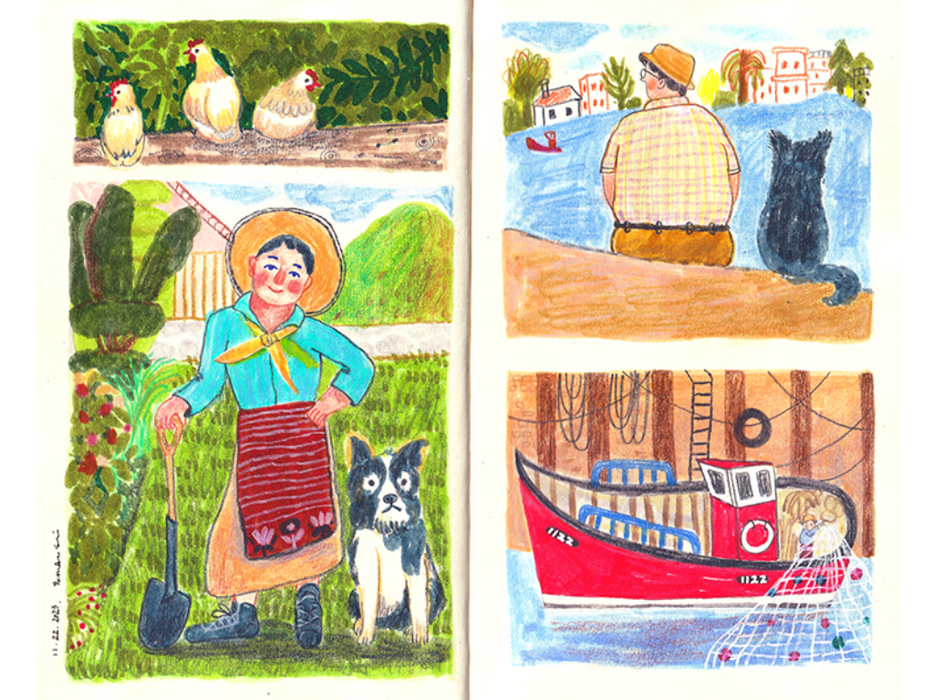 农妇，渔夫和旅行者_大番喜Emma-站酷ZCOOL